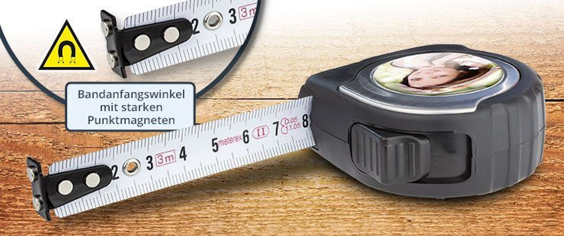 Maßband mit Foto, Logo & Namen bedrucken | PrintPlanet