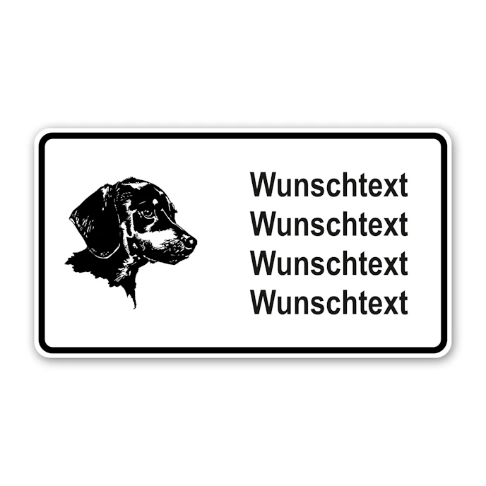 Hundeschilder - Achtung Hund Warnschild | PrintPlanet