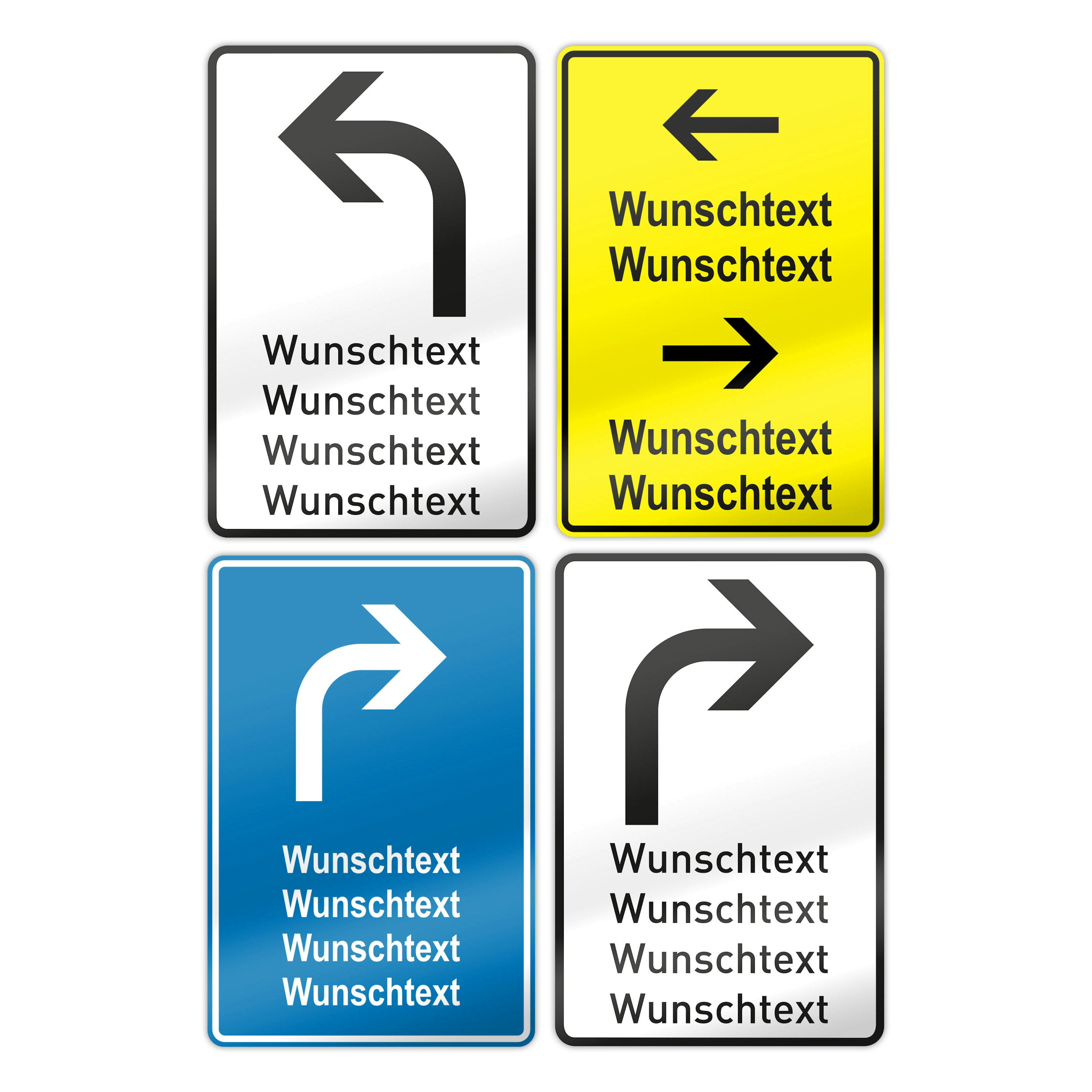 Wegweiser Schild - Richtungsschilder gestalten | PrintPlanet