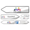 Wegweiser Schild - Richtungsschilder gestalten | PrintPlanet