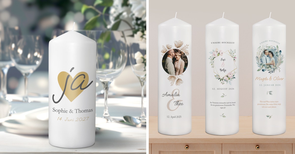 Stilvolle Hochzeitskerze Selber Machen Vorlagen Bilder