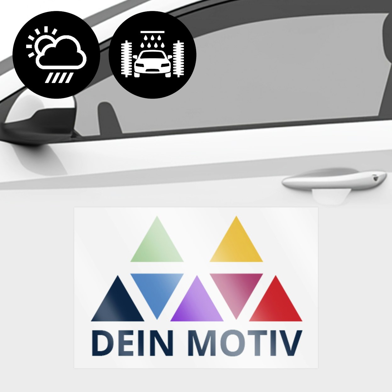 Autoaufkleber selbst gestalten mit Foto & Text | PrintPlanet